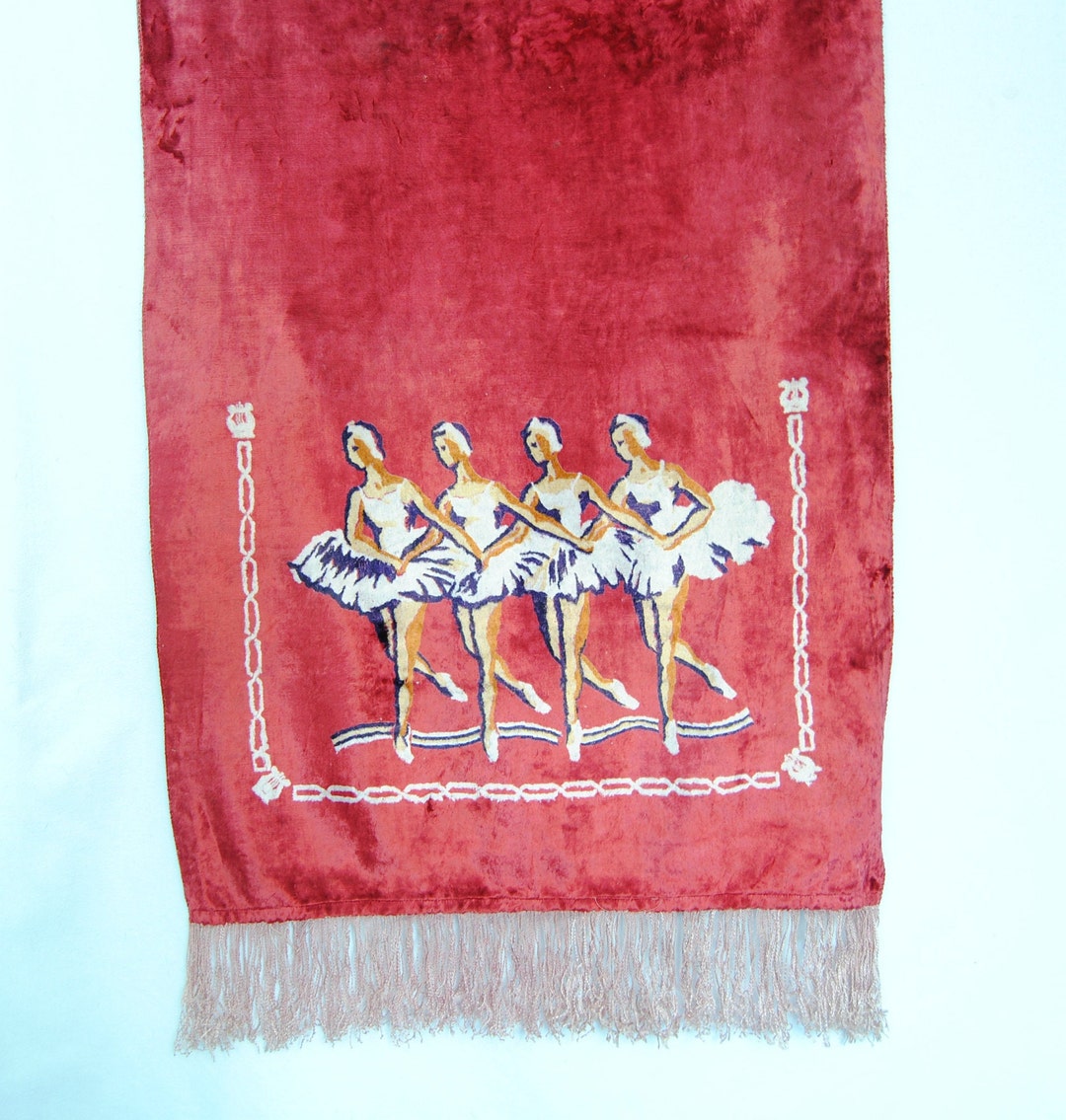 Plush Rug Depicting Ballerinas Dancing, Cover for Armchair or Rug ...