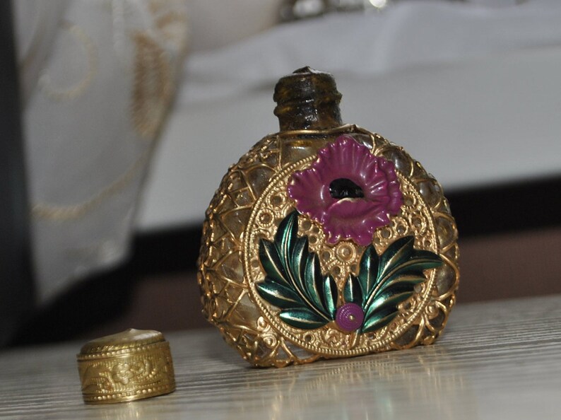 Czech Miniature Dram Perfume Bottle Glass/ authentic Bohemia | Etsy