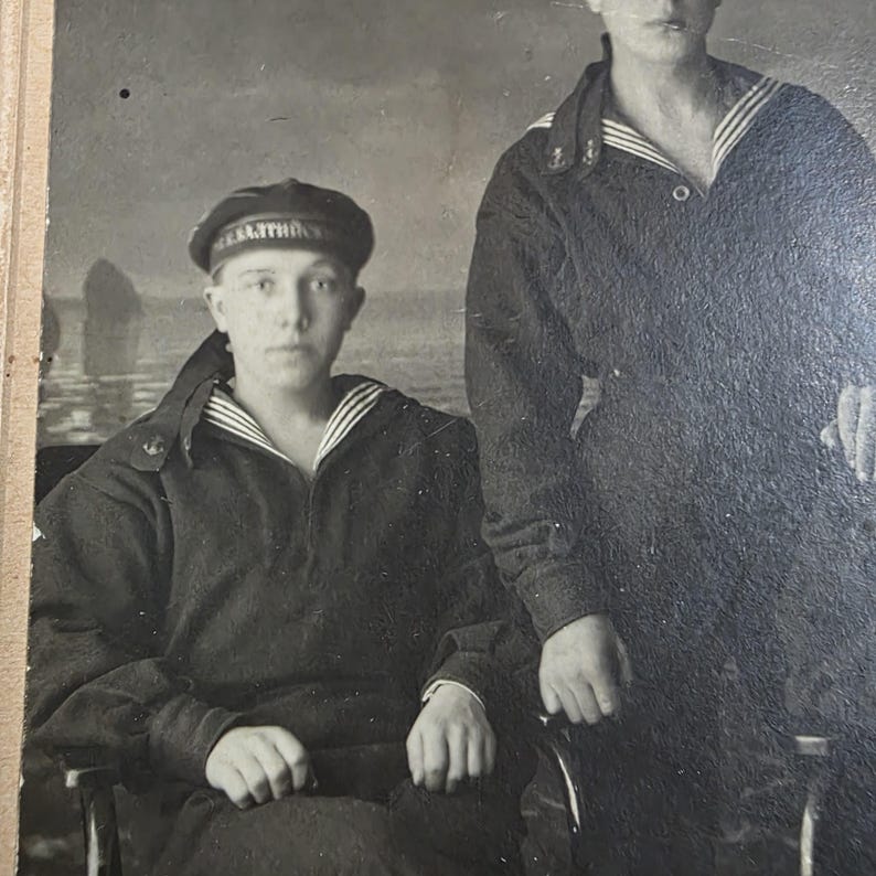 Antique Russian Sailor Photograph, Imperial Navy Studio Portrait, Early ...