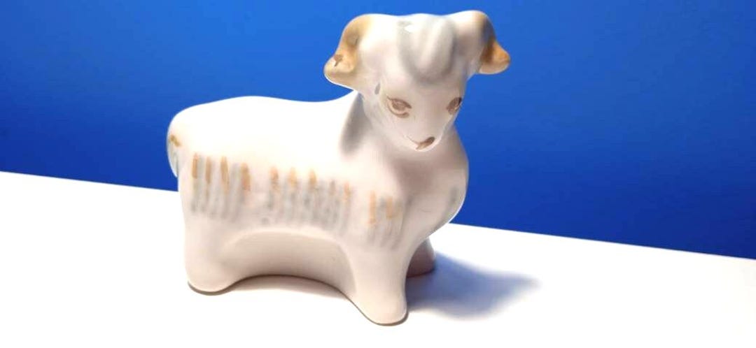 Soviet Porcelain Lamb Figurine, Polonsky ZHK, 1970s - Etsy