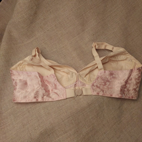Soviet 1980s Pink Cotton Bra Large Size - Handmade Vi… - Gem