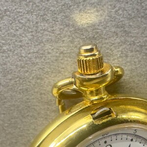 1990s Goldtone Quartz Pocket Watch With Chain, ESSO Super Tiger ...