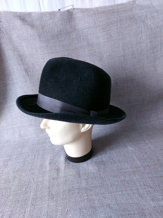 1960s Soviet Ukraine Trilby Style "Hedgehog" Felt Men… - Gem