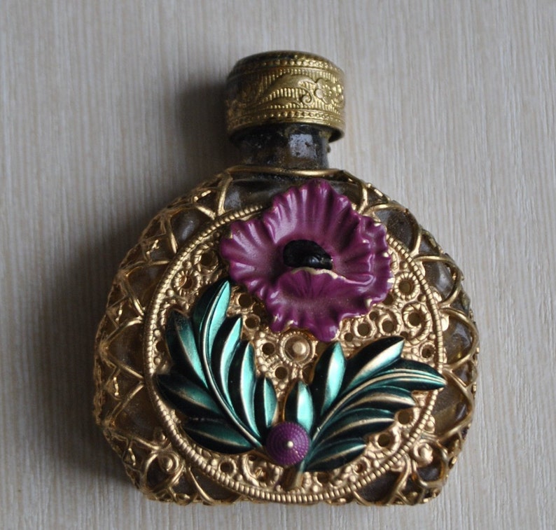 Czech Miniature Dram Perfume Bottle Glass/ authentic Bohemia | Etsy