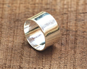 Wide Sterling Silver Ring | Etsy