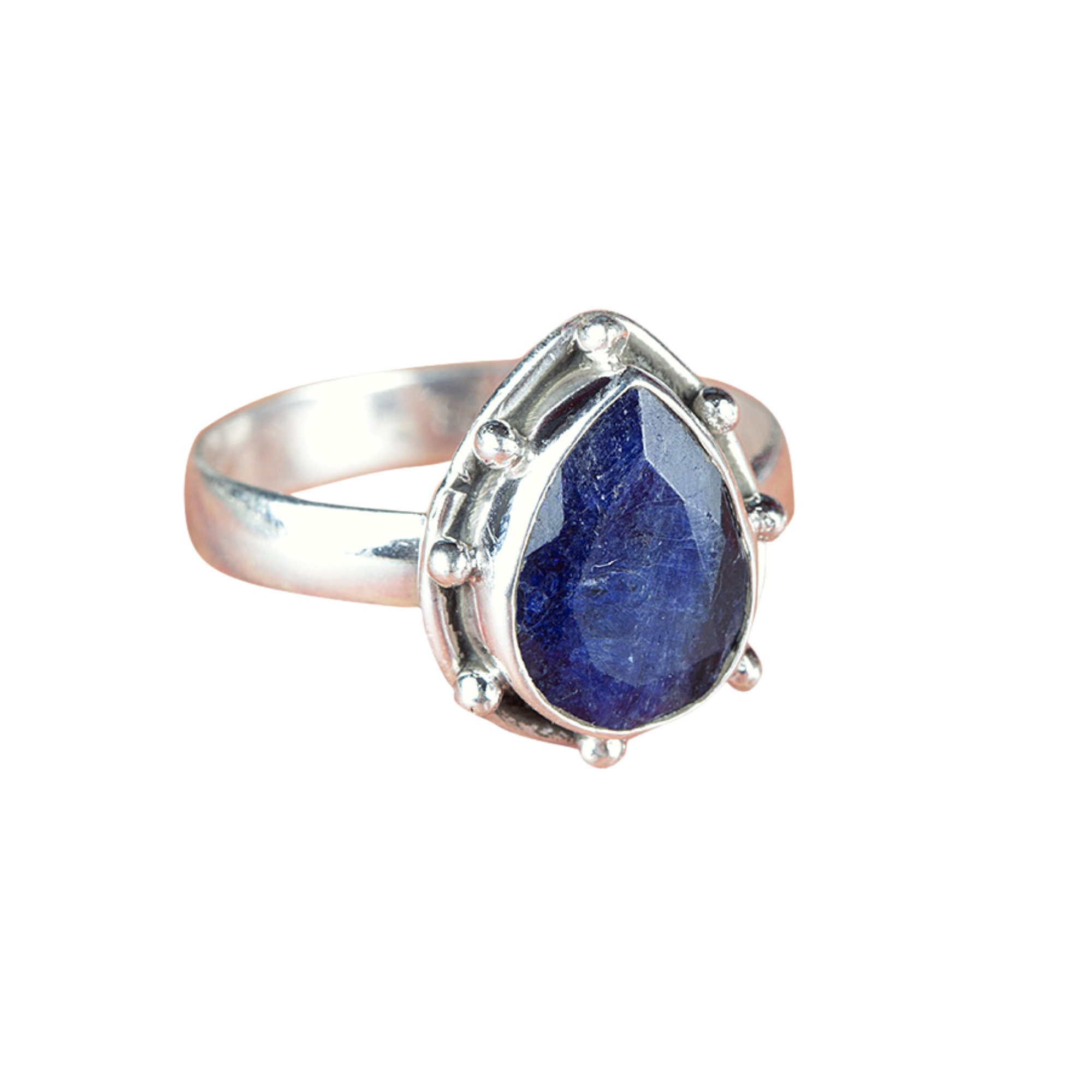 Saphir Ring Birnen Saphir Schmuck 925 Silber Ring September | Etsy