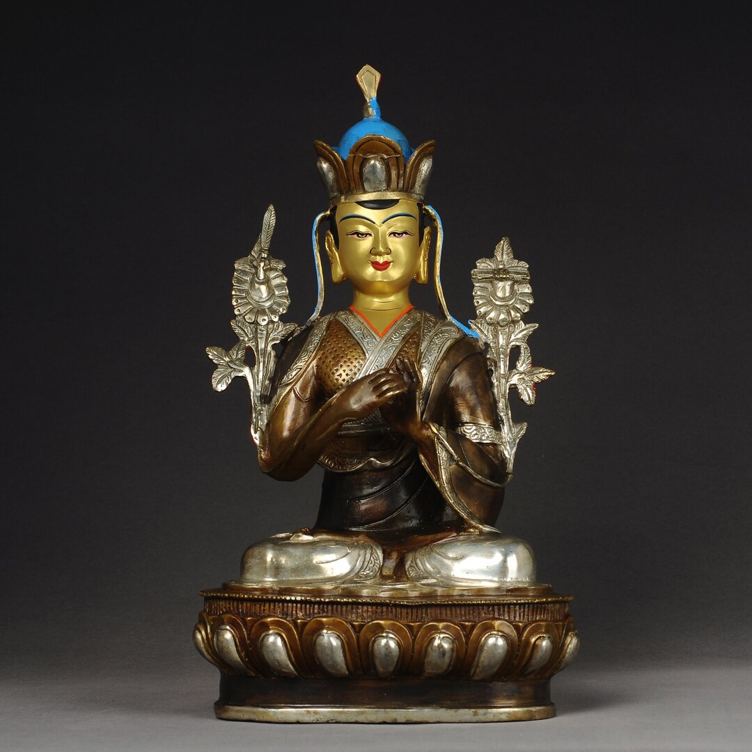 Handmade Bronze Bon Buddha Statue(35x20x13 Cm):tibetan Himalayan Art ...