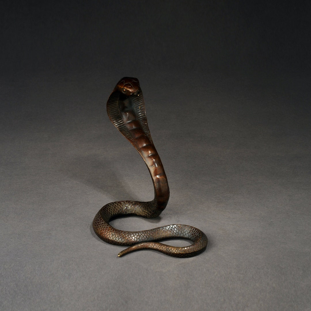 Japanese Bronze Cobra Sculpture/japanese Art/bronze Sculpture/hand ...