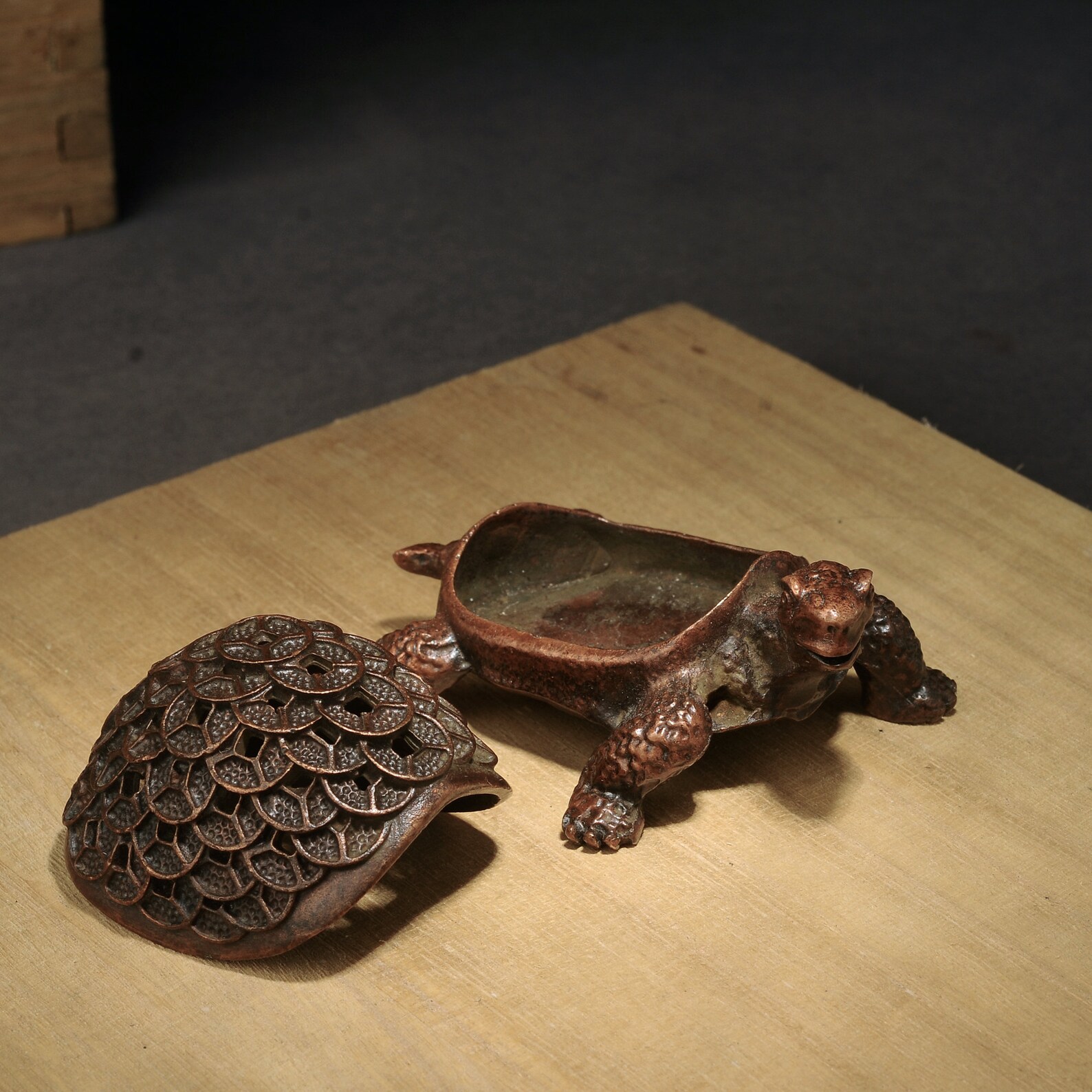 Japanese Bronze Turtle Incense Burner Sculpture/garden Decoration/home ...