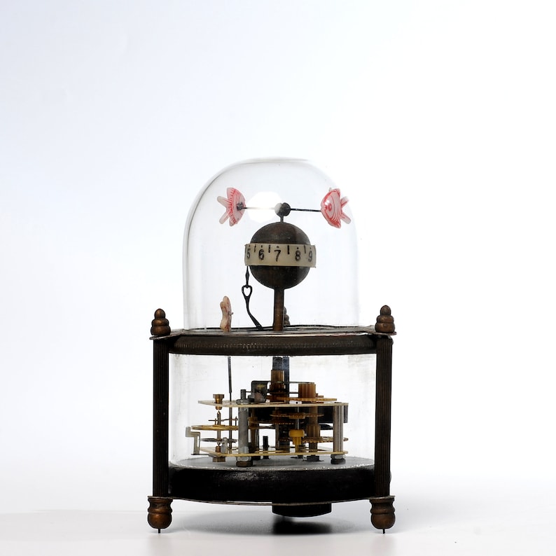 Bronze Mechanical Clock: Goldfish Sculpture,travel Clock,decorative ...
