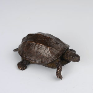 Japanese Meiji Bronze Turtle Sculpture/garden Decoration/home ...