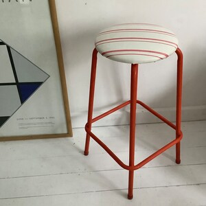 80s Post Modern Ikea Bar Stool, Red and White Vinyl - Etsy UK