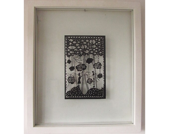 Rare Rob Ryan Original Art Laser Paper Cut 'the Stars Shine All Day Too ...