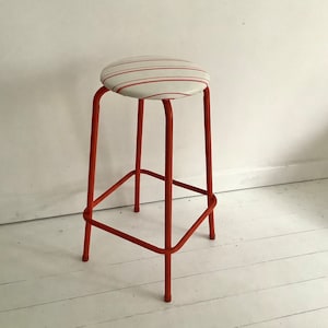 80s Post Modern Ikea Bar Stool, Red and White Vinyl - Etsy UK