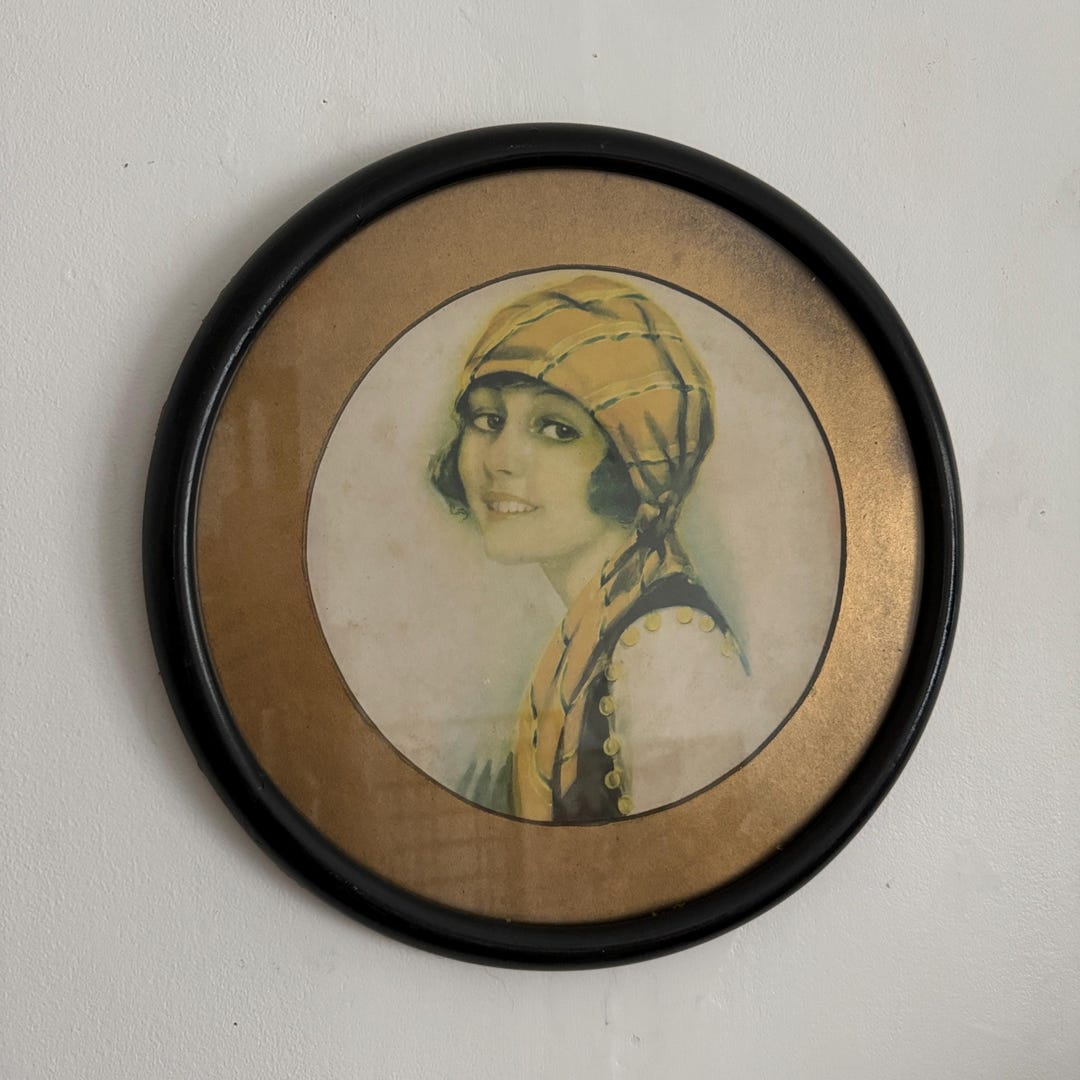 Antique Original Art Deco Flapper Girl Hand Coloured Photograph ...