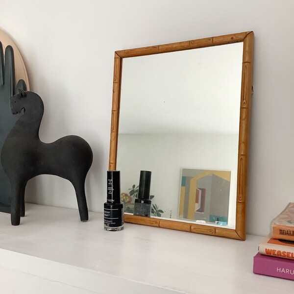 Vintage Small Rectangular Mirror - Etsy