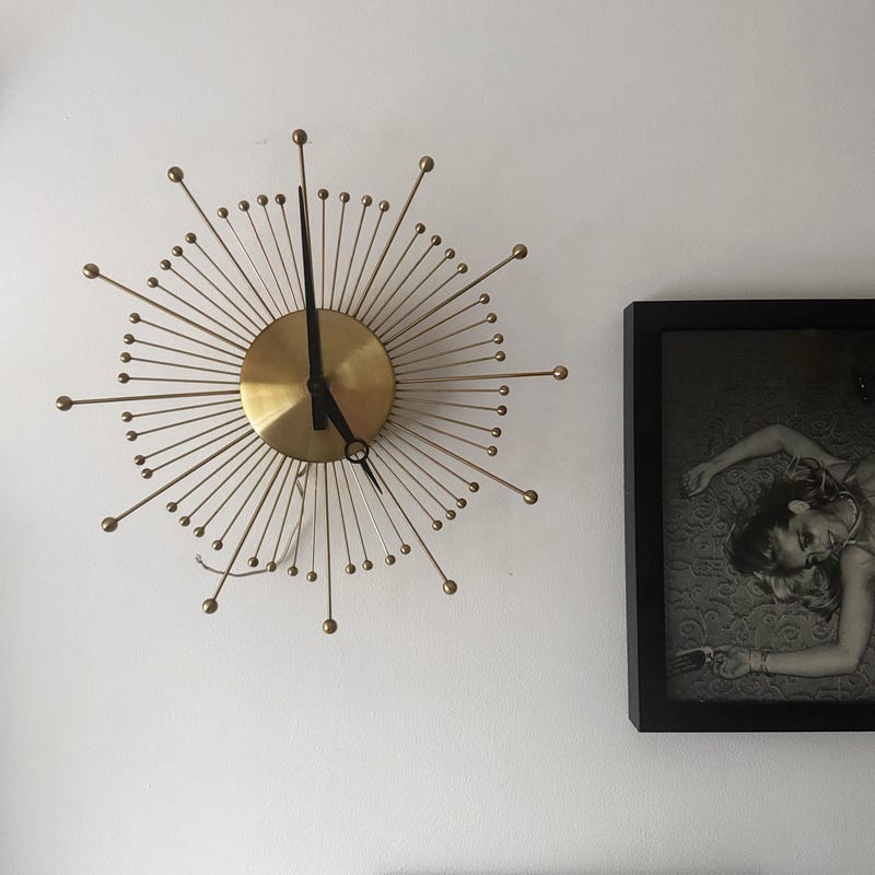 Gold Sun Clock - Etsy