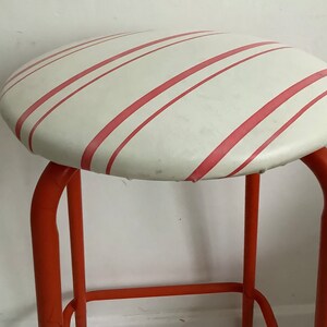 80s Post Modern Ikea Bar Stool, Red and White Vinyl - Etsy UK
