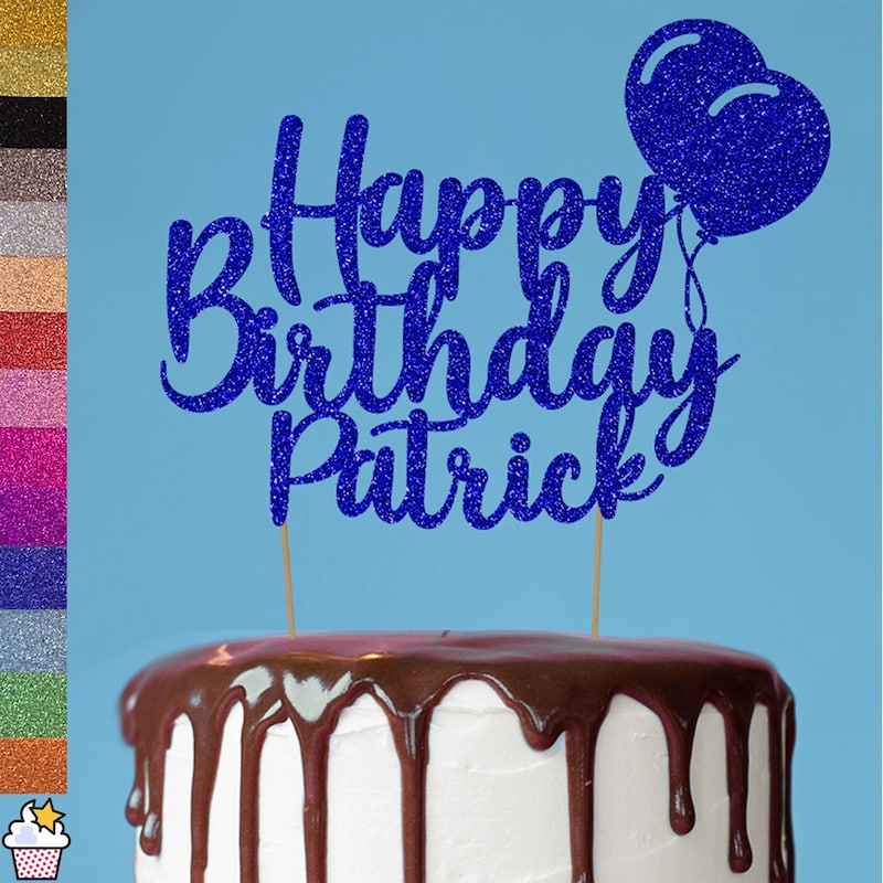 Glitter Cake Topper - Etsy