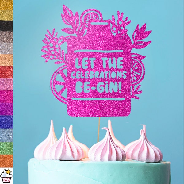 Gin Cake Topper - Etsy UK