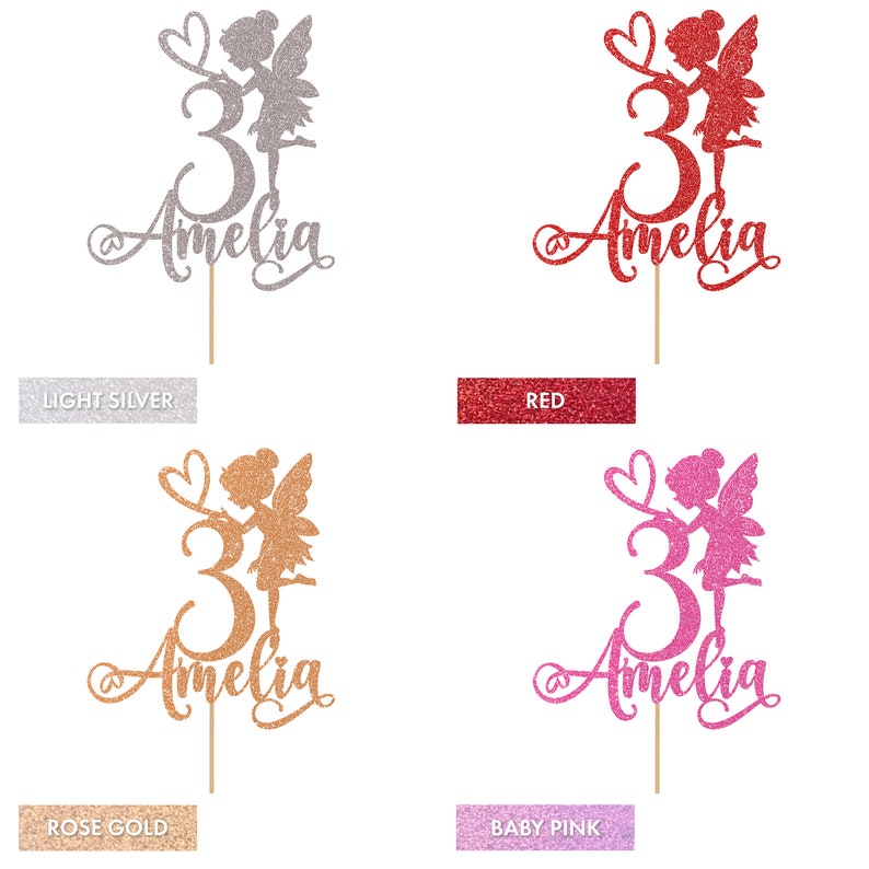 Personalised Birthday Glitter Cake Topper By Cakeshop Custom Etsy