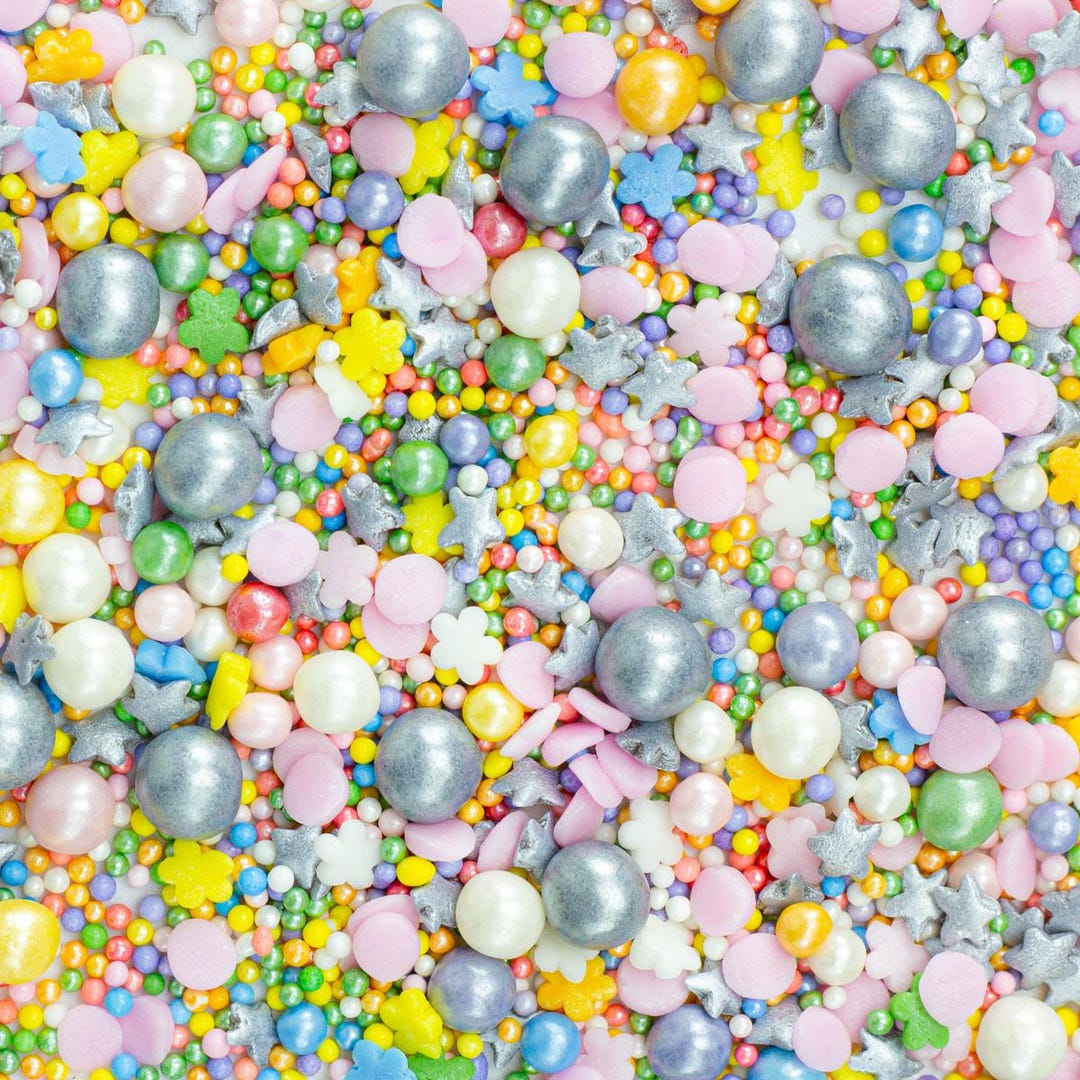Cakeshop Edible Colourful Cake Pearl & Sprinkle Mix 50g - Bright, Tasty ...