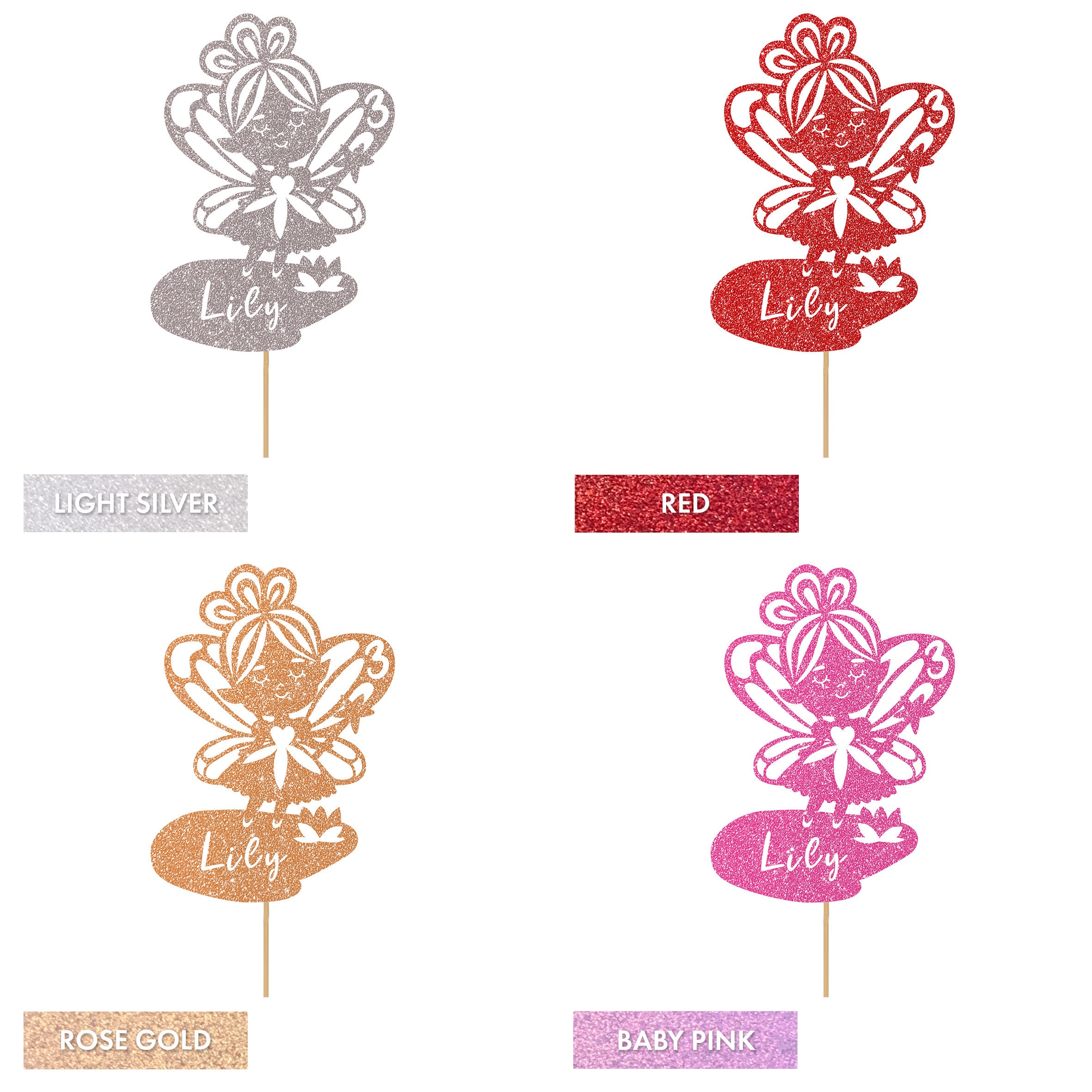 Personalised Birthday Glitter Cake Topper by Cakeshop Custom - Etsy