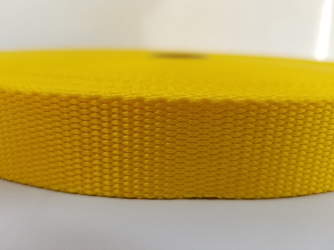 1 Bright Yellow Nylon Webbing 25mm Heavyweight Nylon - Etsy