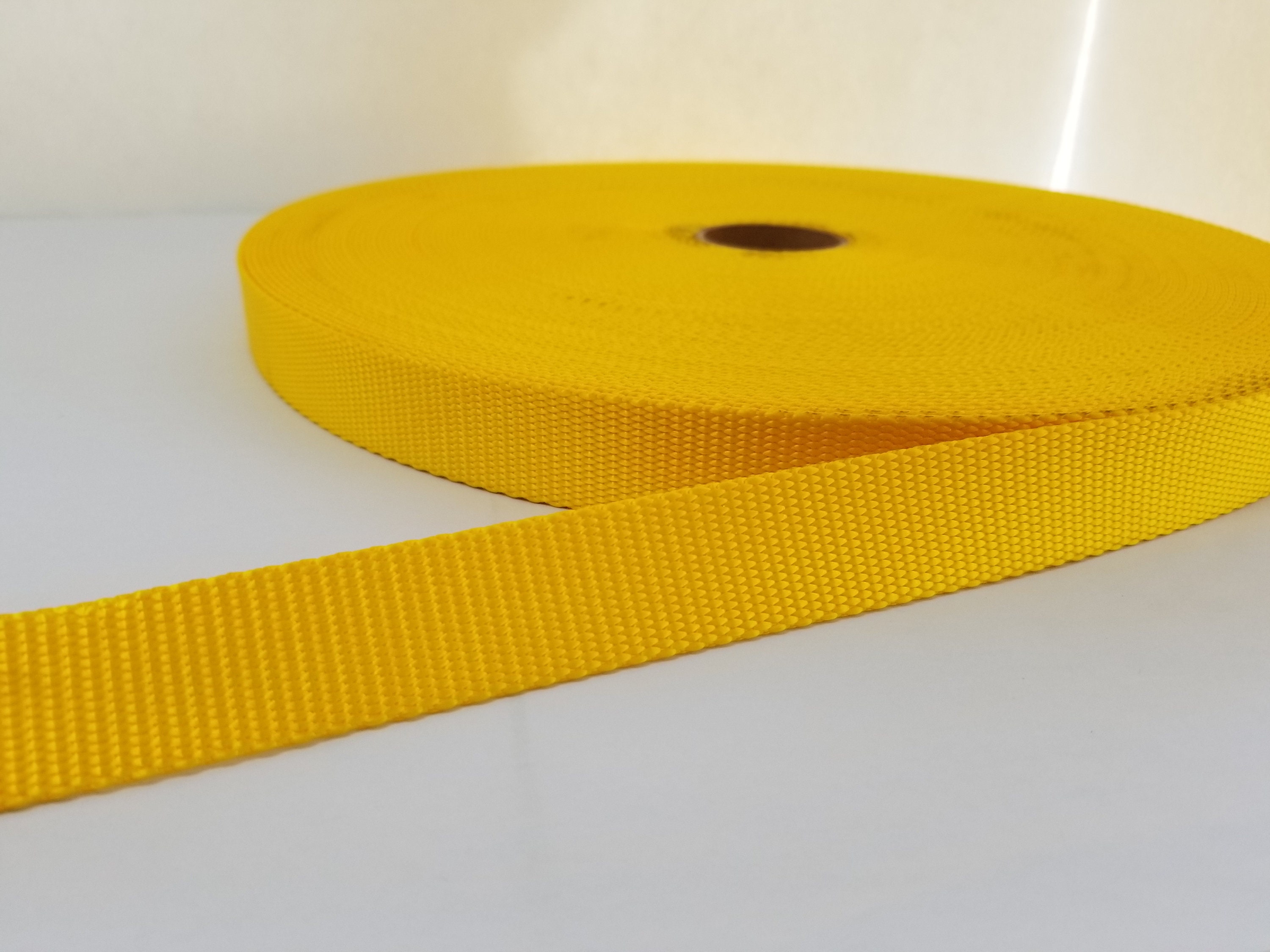 1 Bright Yellow Nylon Webbing 25mm Heavyweight Nylon - Etsy