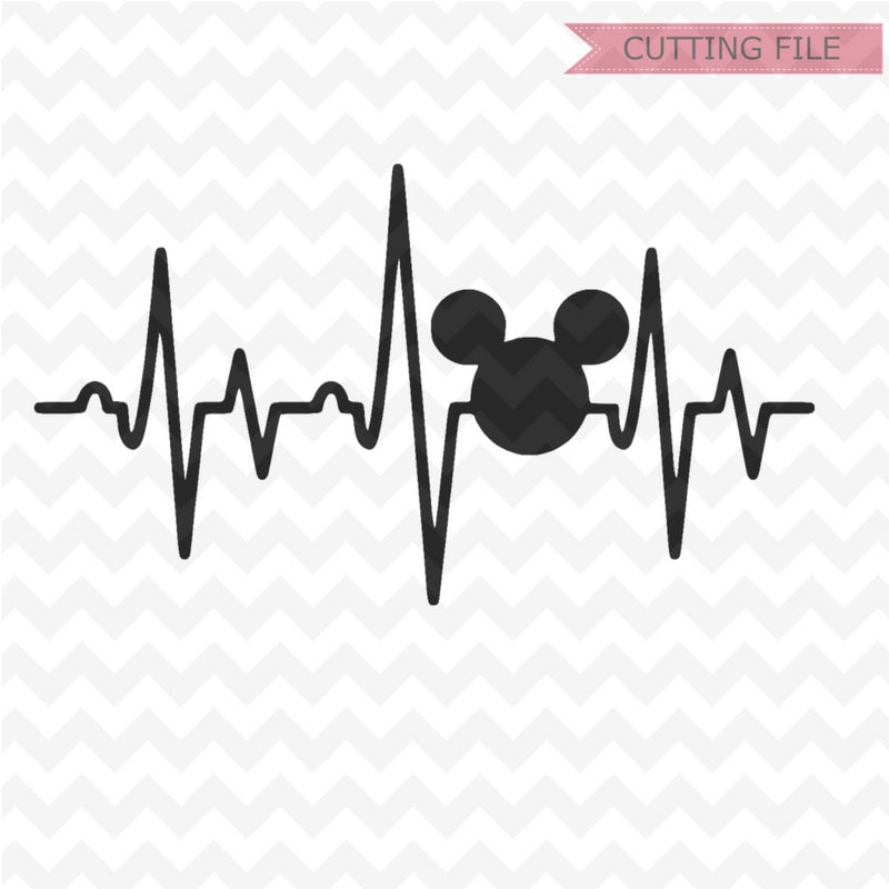 Mickey Mouse Heartbeat SVG Disney Mickey Mouse Heartbeat - Etsy Canada