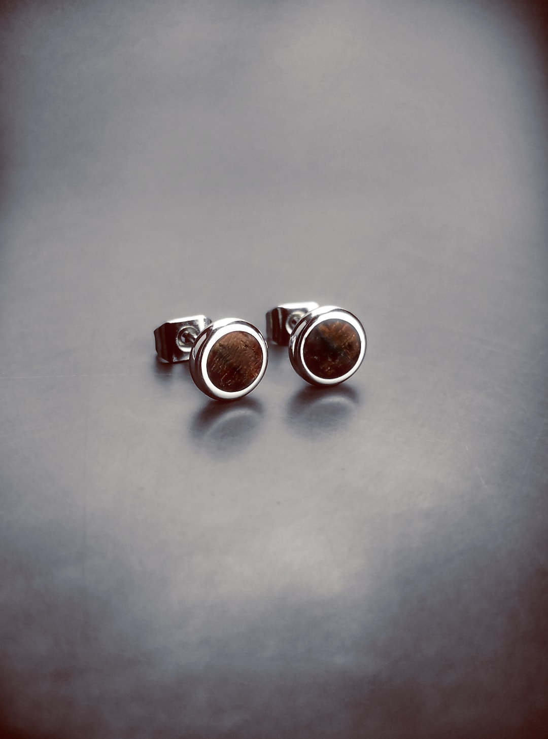 Ebony Wood Stud Earrings, Men's Stud Earrings, Wooden Stud Earrings ...