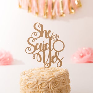 She Said Yes Cake Topper Hen Party Cake Topper Bridal Shower - Etsy