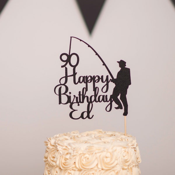 Fishing Cake Topper - Etsy