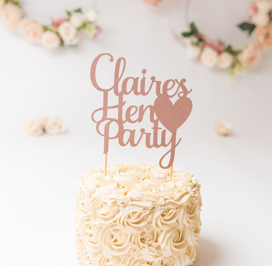 Personalised Hen Party Cake Topper Hen Party Cake Topper Hen - Etsy UK