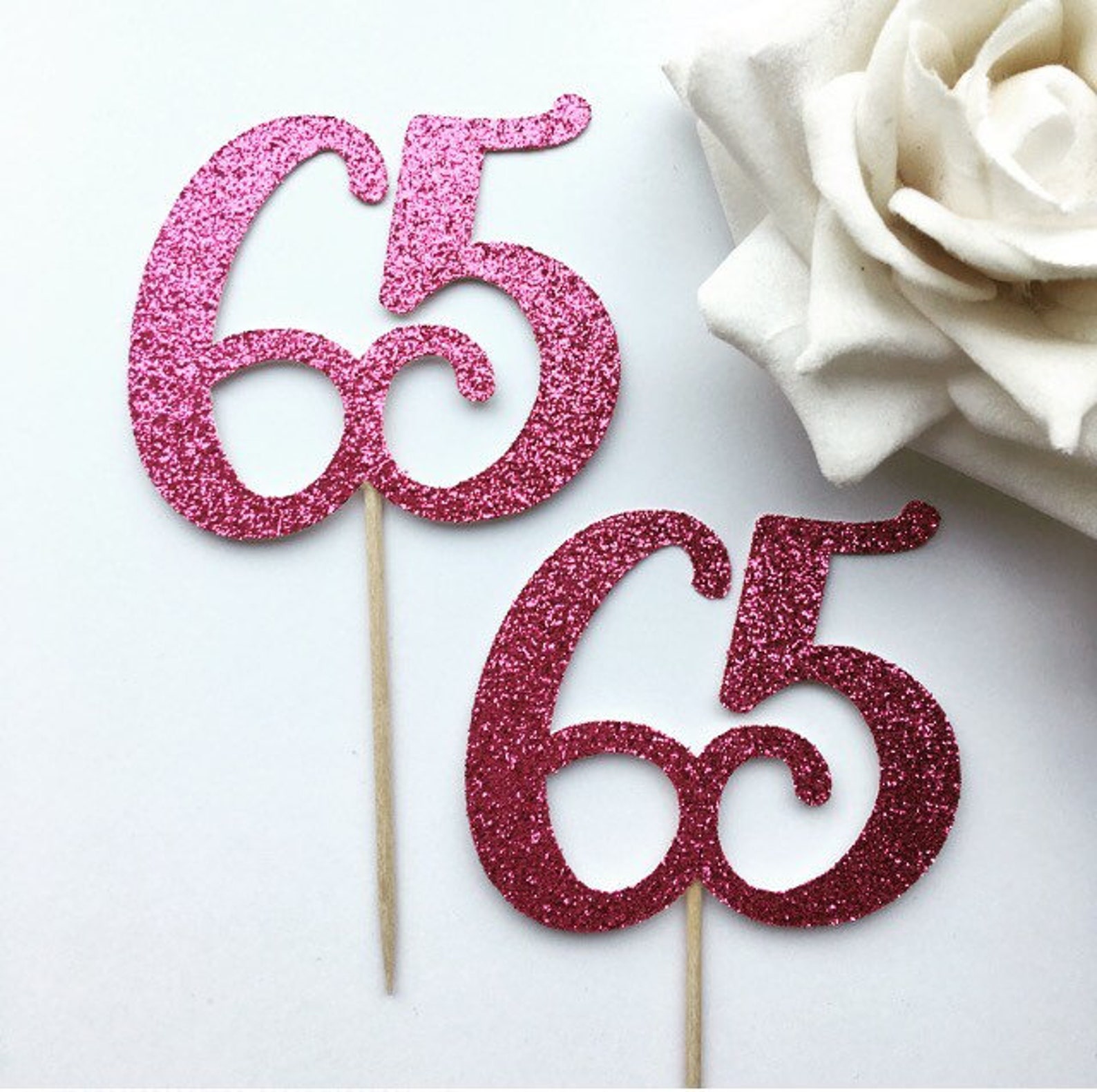 65th Birthday Cupcake Toppers Age 65 Cupcake Toppers 65th - Etsy