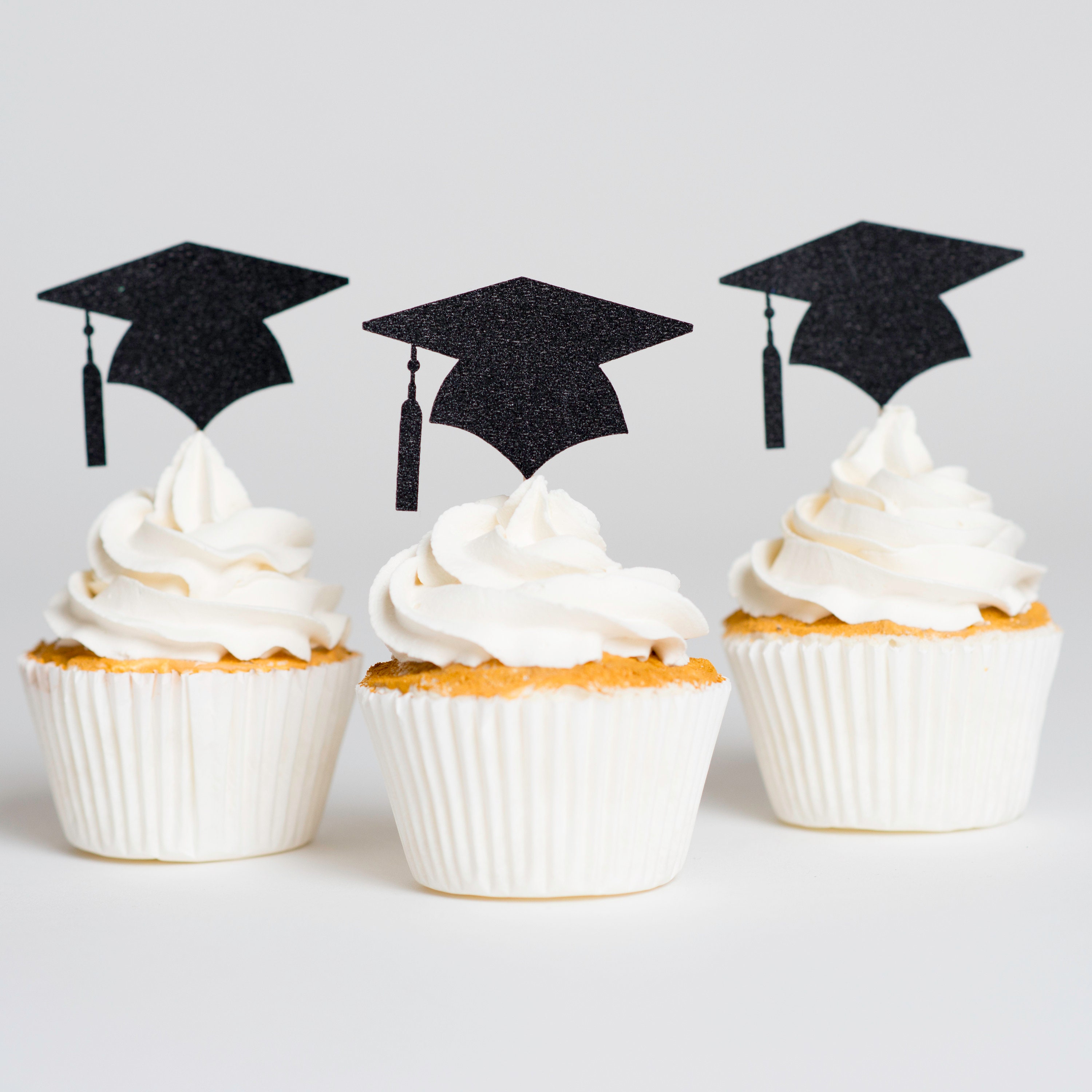 Graduation Cap Cupcake Topper Mortar Board Cake Topper - Etsy UK
