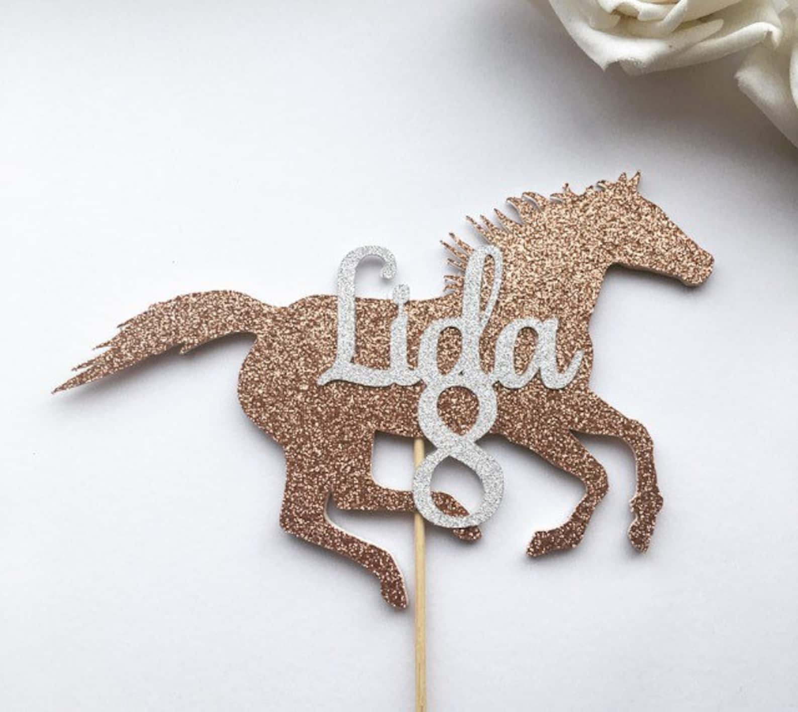 Topper de pastel de caballo Decoración de fiesta de caballos | Etsy