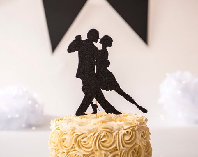 Salsa Dancing Cake Topper, Couple Dancing Cake Topper, Dance Party Decorations, Tango, Ballroom ...