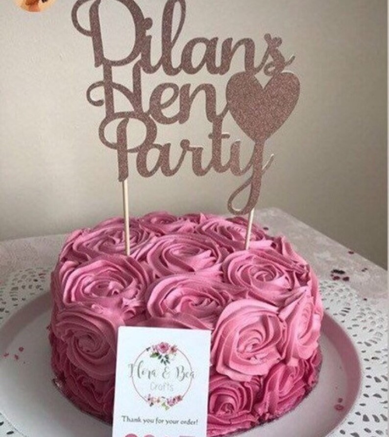 Personalised Hen Party Cake Topper Hen Party Cake Topper Hen | Etsy