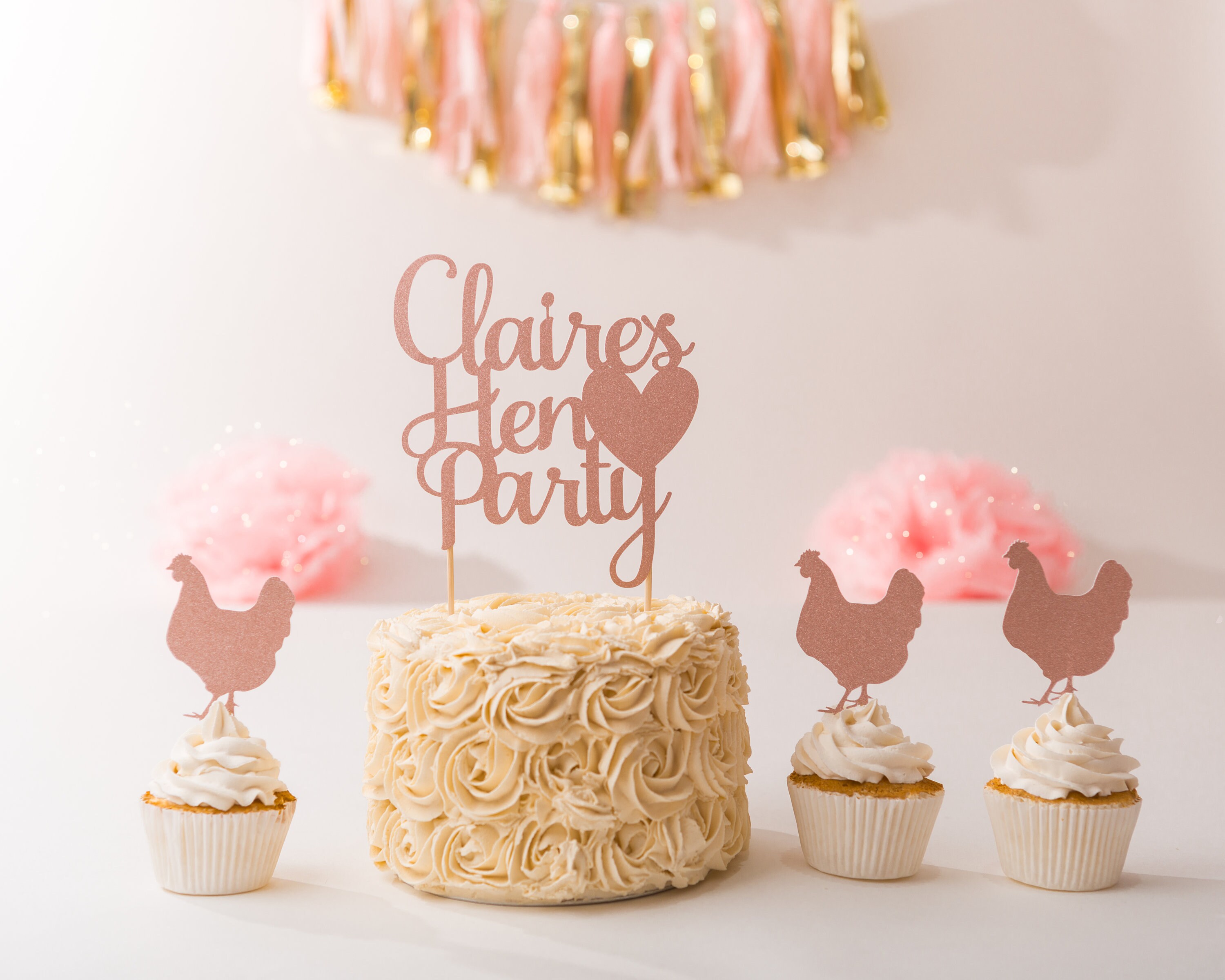 Personalised Hen Party Cake Topper Hen Party Cake Topper Hen - Etsy UK