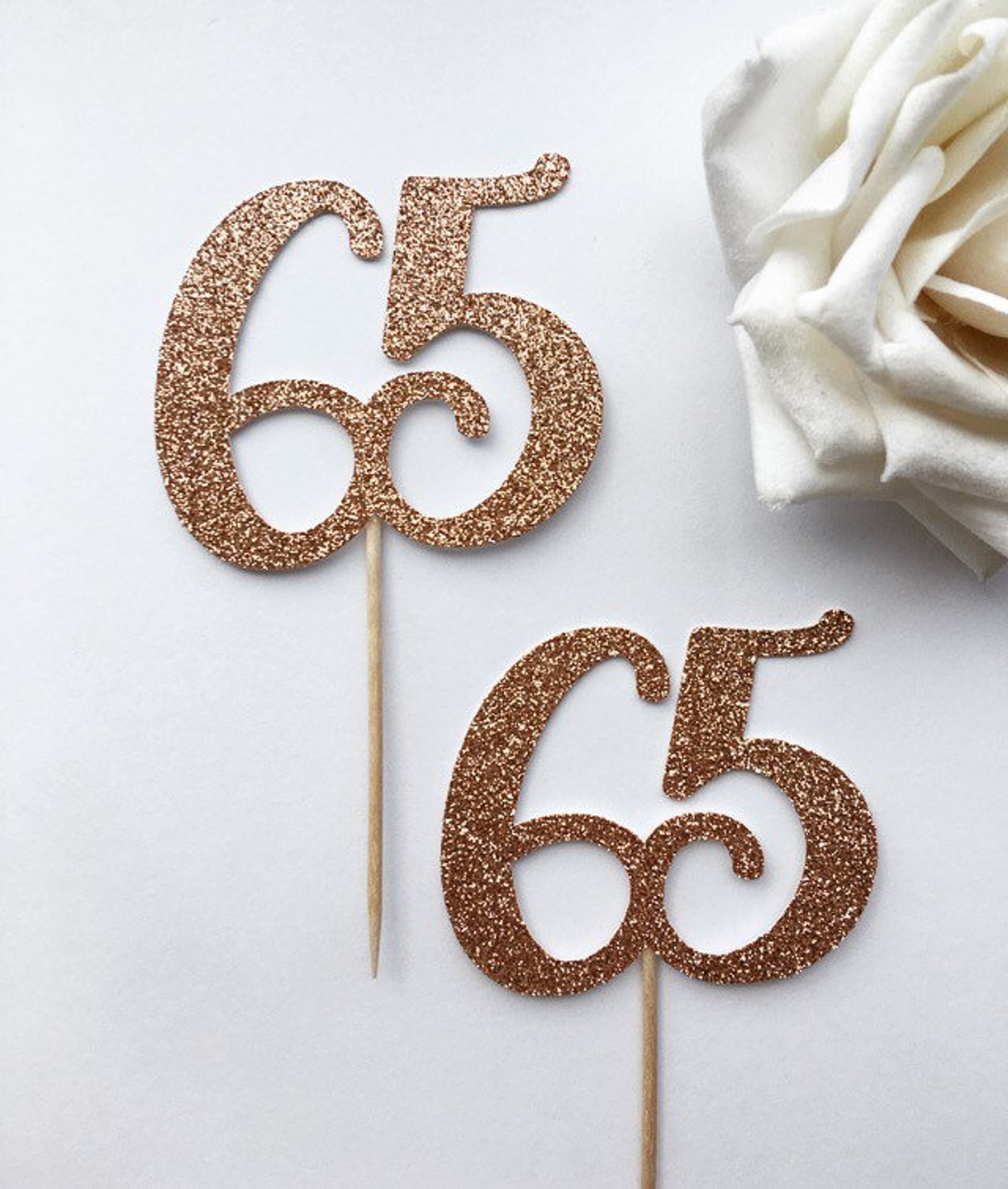 65th Birthday Cupcake Toppers Age 65 Cupcake Toppers 65th - Etsy