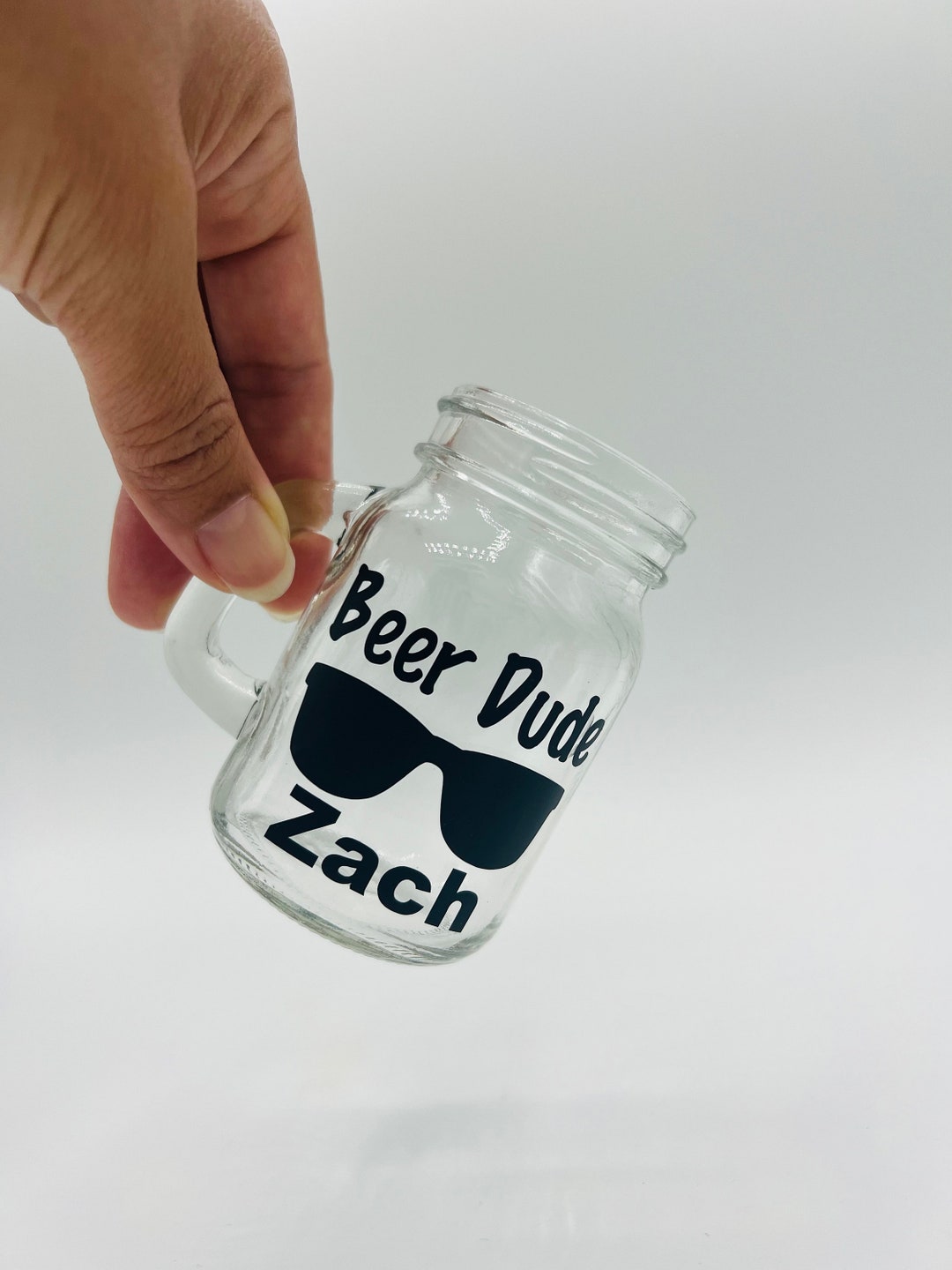 Beer Dude Shot Glass Mini Mason Jar Shot Cups for Beer Dude Beer Guy ...