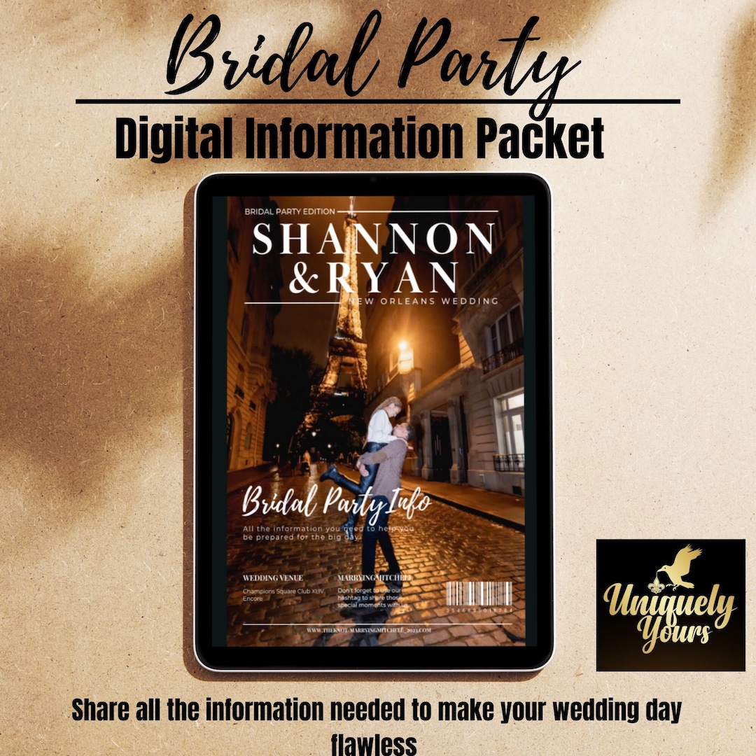 Bridesmaid Packet Complete Wedding Guide for Bridal Party Digital ...