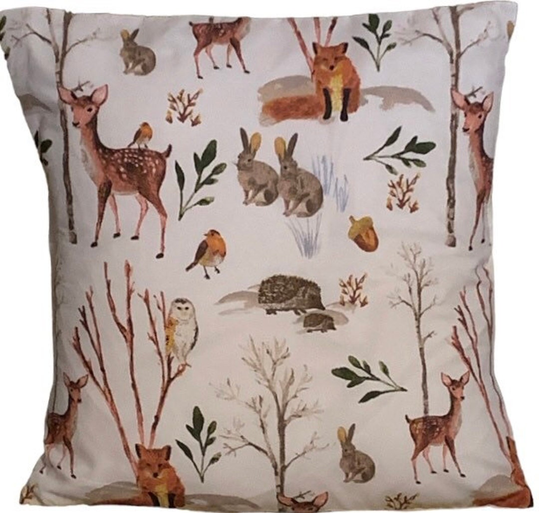 Woodland, Animals, Print Cushion Cover, 12, 14, 16, 18, last Two, Gift ...