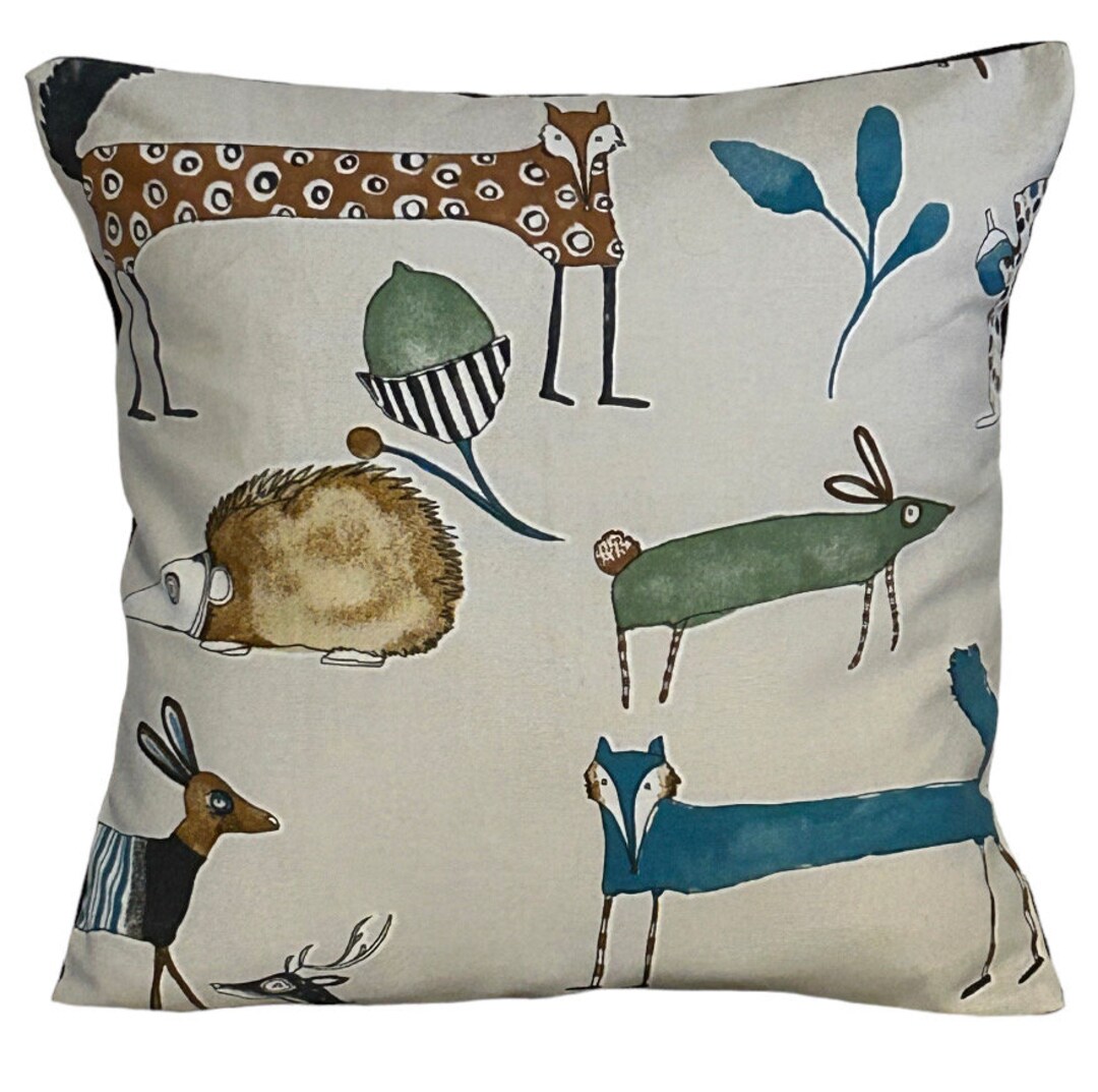 Woodland Animal, Print Vibrant, Cushion Cover, 12x12, Gift Idea - Etsy