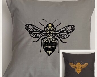 Queen Bee Embroidered Cushion Cover 12 14 16 18 - Etsy