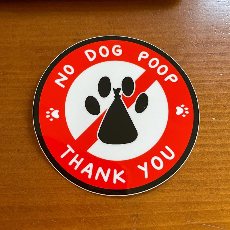Dog Poop Vinyl Sticker - Etsy