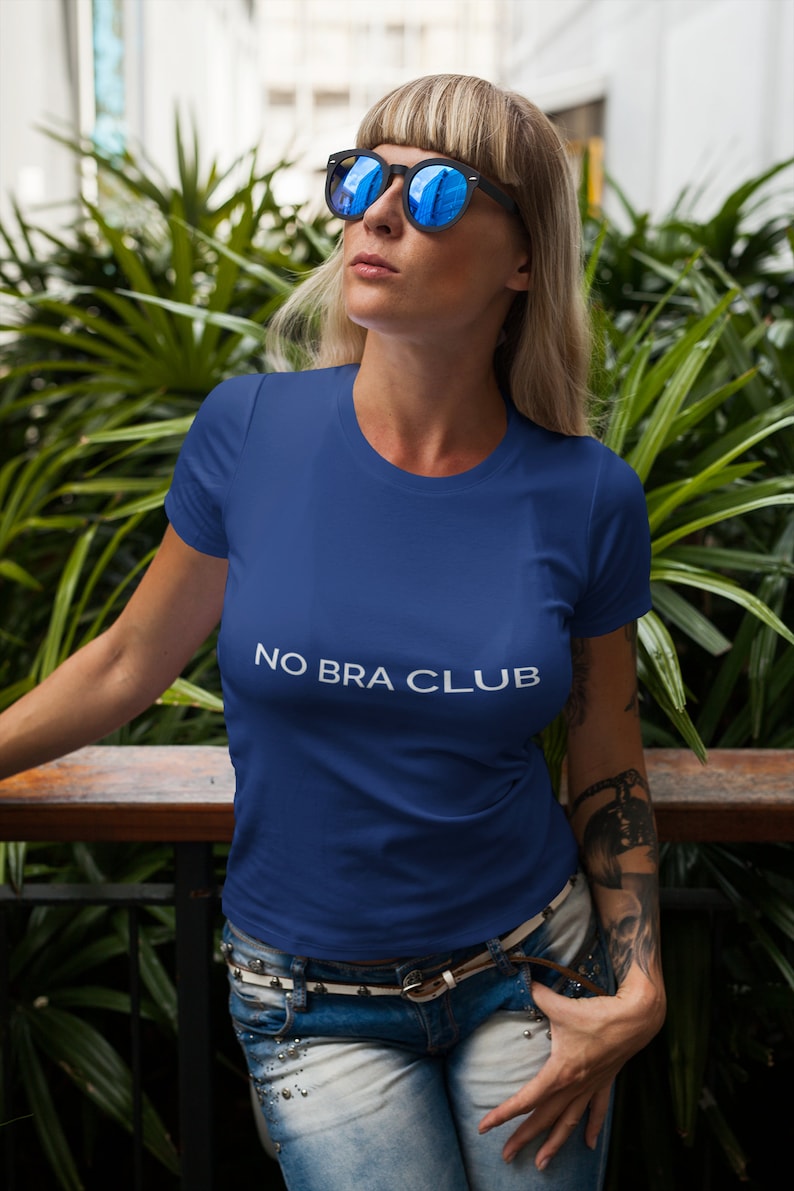 No Bra Club T Shirt Etsy