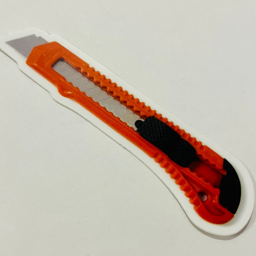 3 Inch Orange Box Cutter Sticker - Etsy