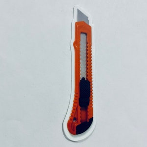 3 Inch Orange Box Cutter Sticker - Etsy